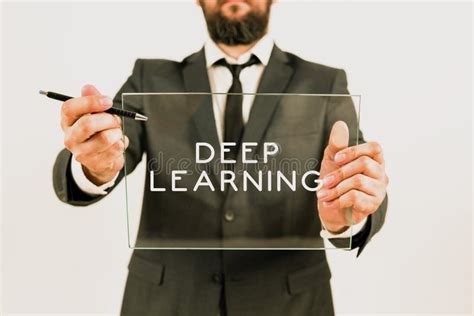 Text Sign Showing Deep Learning Business Concept Hierarchical Abstractions Artificial