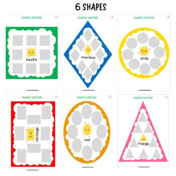 2D Shapes Sorting Game Sort By Shape Activity Shape Matching Prebabe Centers