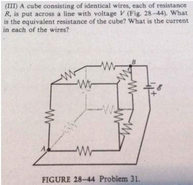 Resistance Cube Finding Current Through Each Resistor Physics Forums