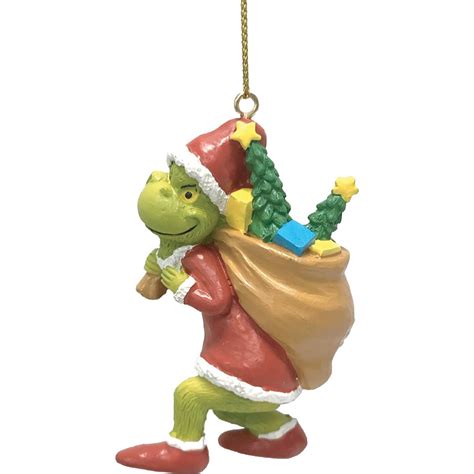 Christmas Grinch Hanging Bag Ornament Santa Sack Each Woolworths