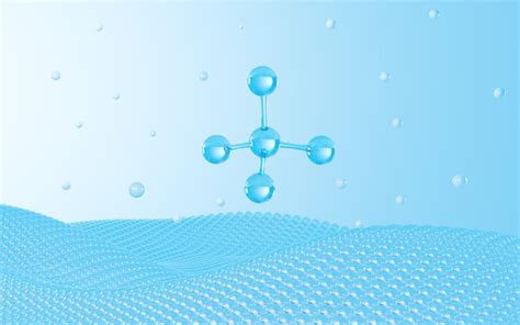 Premium Photo Floating Molecular Structure In The Blue Background 3d