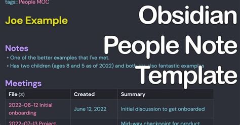 people notes in obsidian the template plugins and process i use r