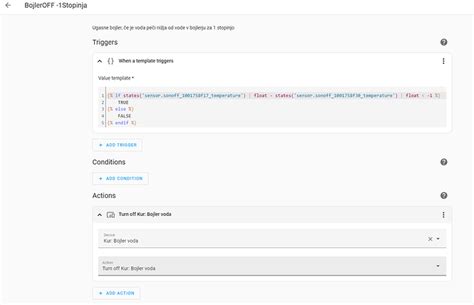Automation Trigger If Temperature Of Sensor1 Is Above The Temperature