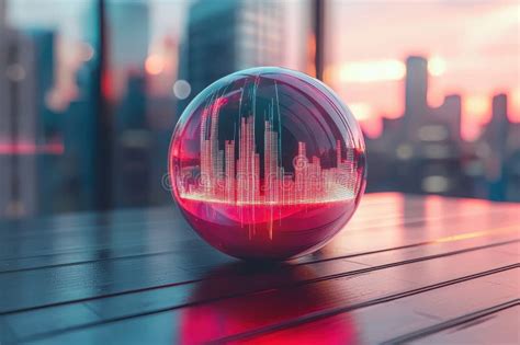 Futuristic Data Visualization Urban Skyline Digital Art Modern Office High Angle Technology