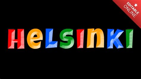 Helsinki Эффект домашнего текста Генератор текстовых эффектов