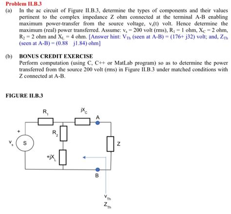 Solved A Problem II B 3 In The Ac Circuit Of Figure Chegg Com