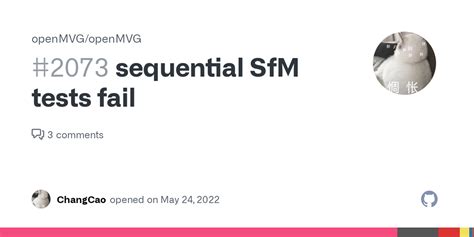 Sequential Sfm Tests Fail · Issue 2073 · Openmvgopenmvg · Github