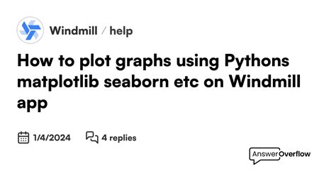 How To Plot Graphs Using Pythons Matplotlib Seaborn Etc On Windmill
