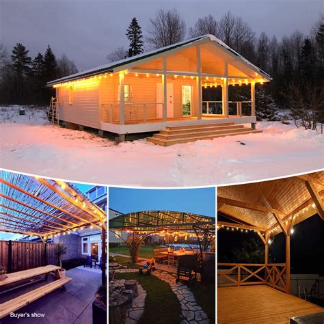 Гирлянсветильник G40 для внутреннего дворика, уличная Новогодняя лампа ...