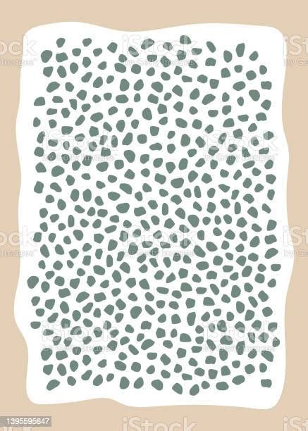 보호 모던 스타일의 추상 포스터 플랫 녹색 얼룩과 방울이있는 베이지 색 배경에 현대 엽서 인사말 카드의 벡터 일러스트 레이 션 0명에 대한 스톡 벡터 아트 및 기타 이미지