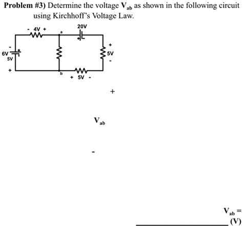SOLVED Problem Determine The Voltage Va As Shown In The Following Circuit Using Kirchhoff