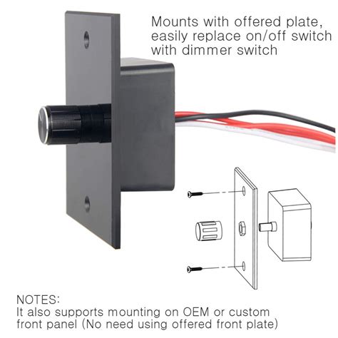12 Volt Pwm Light Dimmer Switch Dc12v 24v Rotary Dimmer For Led Lights