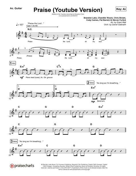 Praise Acoustic Guitar Sheet Music Pdf Elevation Worship Elevation