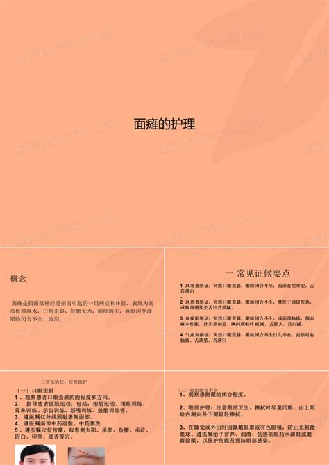 面瘫的护理PPT模板下载 编号lykrnywp 熊猫办公