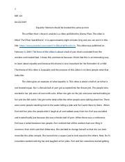 Initial Artifact Analysis Docx WR Equality Women Should Be Treated The Same