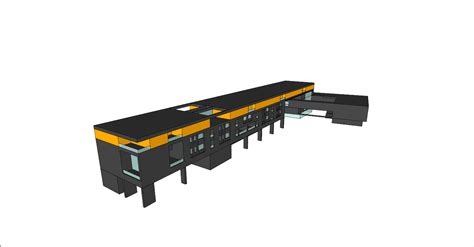 大型结构主义简约综合楼su模型 其他公共空间 土木在线