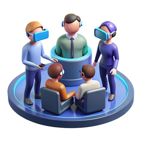 Virtual Reality Collaboration Immersive Group Meetings 56598030 Png