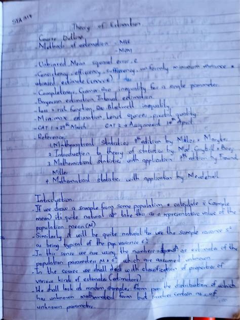 Sta 319 Theory Of Estimation Pdf