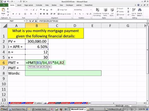 Acctg 455 Excel Finance Class 35 Pmt For Present Value Of Annuity Pmt Function For Loan