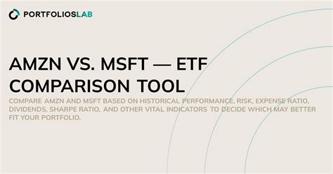 amzn vs msft — etf comparison tool portfolioslab