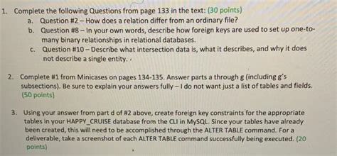 Solved 1 Complete The Following Questions From Page 133 In