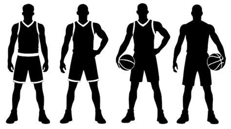 Retro Basketball Players With Classic Uniforms And Gear Premium Ai