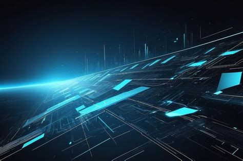 Abstract Futuristic Digital Technology Background Illustration Vector Innovation Premium Ai