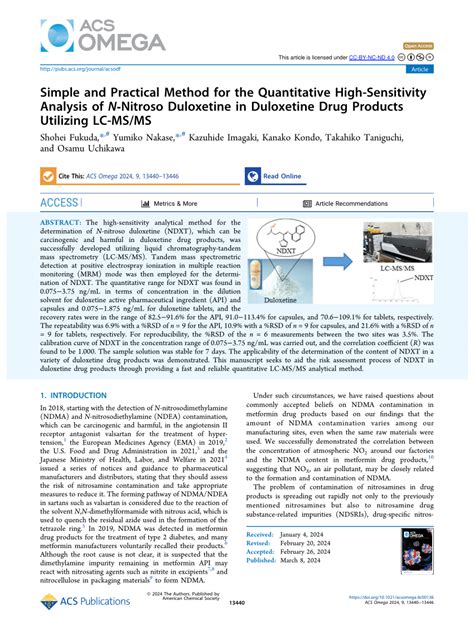 Pdf Simple And Practical Method For The Quantitative High Sensitivity Analysis Of N Nitroso