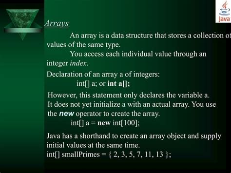 Fundamental Programming Structures In Java Pptx