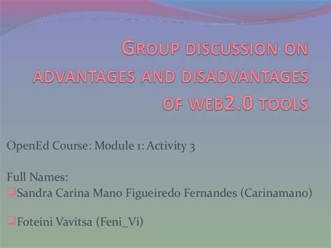 Advantages And Disadvantages Of Web 20