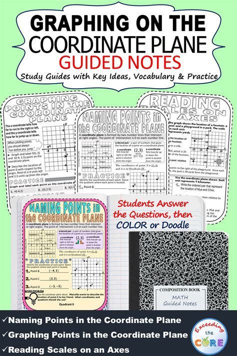 Graphing On The Coordinate Plane Guided Notes For 6th Grade Math