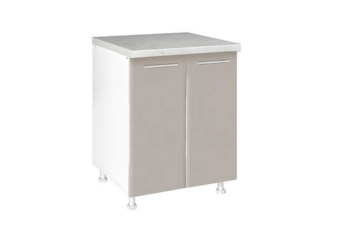 Кухненски шкаф долен с две врати In Mdf D60 кашмир гланц • Модулна кухня In Mdf кашмир гланц