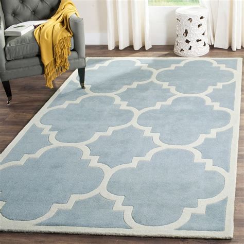 Safavieh Clearance Chatham Cht730b Blue Rug Blue Ivory Modern Wool