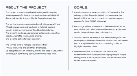 Landing Page Coding Mock Interviews Faang Behance