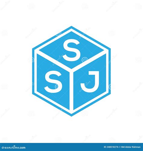 SSJ Letter Logo Design On Black Background SSJ Creative Initials Letter Logo Concept Stock