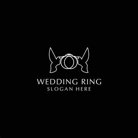 Wedding Ring Logo Design Icon Template 13636426 Vector Art At Vecteezy