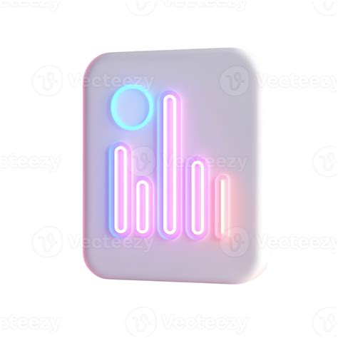 Futuristic Neon Light Graph Icon Showcasing Data Visualization Trends 54128836 PNG