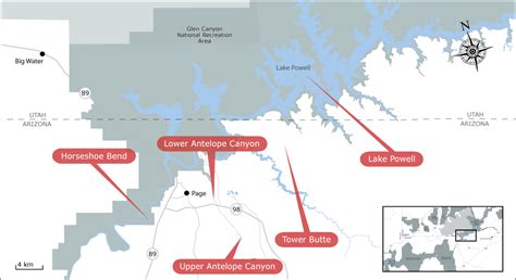 Lower Antelope Canyon Map