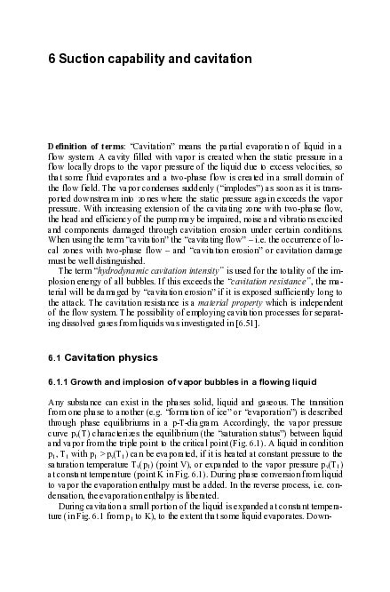 Pdf Suction Capability And Cavitation Johann Guelich