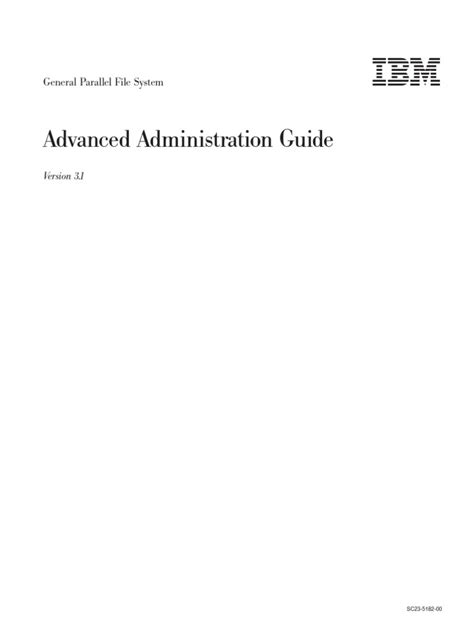 Gpfs Advance Administration Guide Pdf Computer Cluster File System