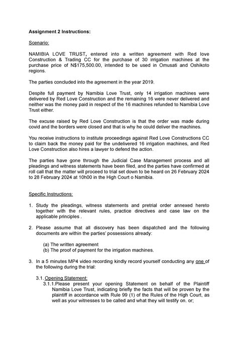 Assignment 2 Instructions Assignment 2 Instructions Scenario
