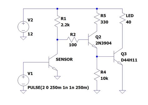 Led Connecting An Open Collector Output To A Transistor Base Using A Single Pull Up Resistor