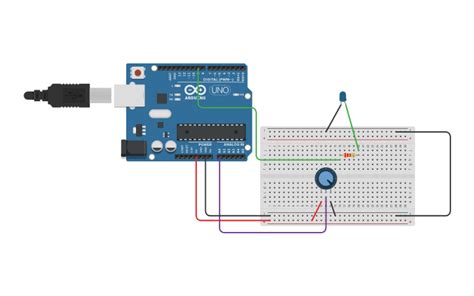 Circuit Design Potentiometer Led Tinkercad