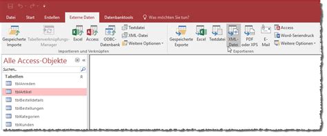 Xml Export Ohne Vba Access Im Unternehmen