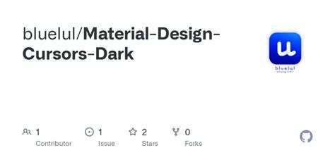 GitHub Bluelul Material Design Cursors Dark