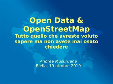Open Data E Openstreetmap Ppt