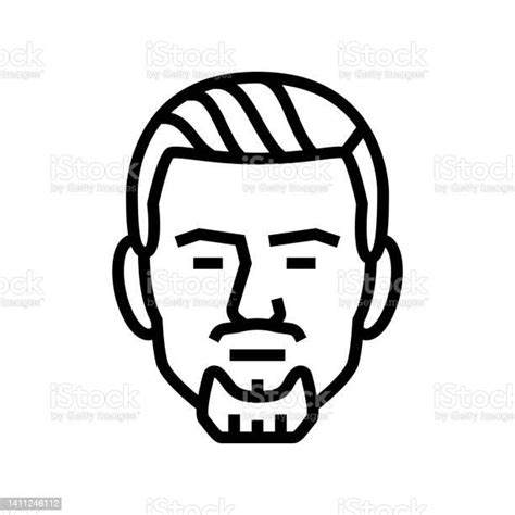 염소 수염 머리 스타일 라인 아이콘 벡터 일러스트 레이 션 남자에 대한 스톡 벡터 아트 및 기타 이미지 남자 남자들만 머리 Istock