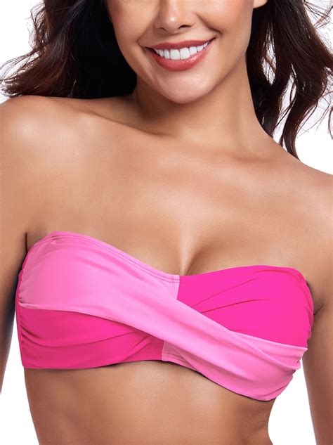 Ocean Blues Womens Halter Bikini Top With Removable Strap Color Block
