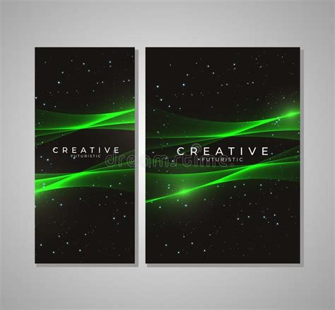 Set Of Dynamic Wave Dimension Background With Light Shadow Effect