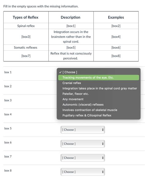 Solved Fill In The Empty Spaces With The Missing Chegg